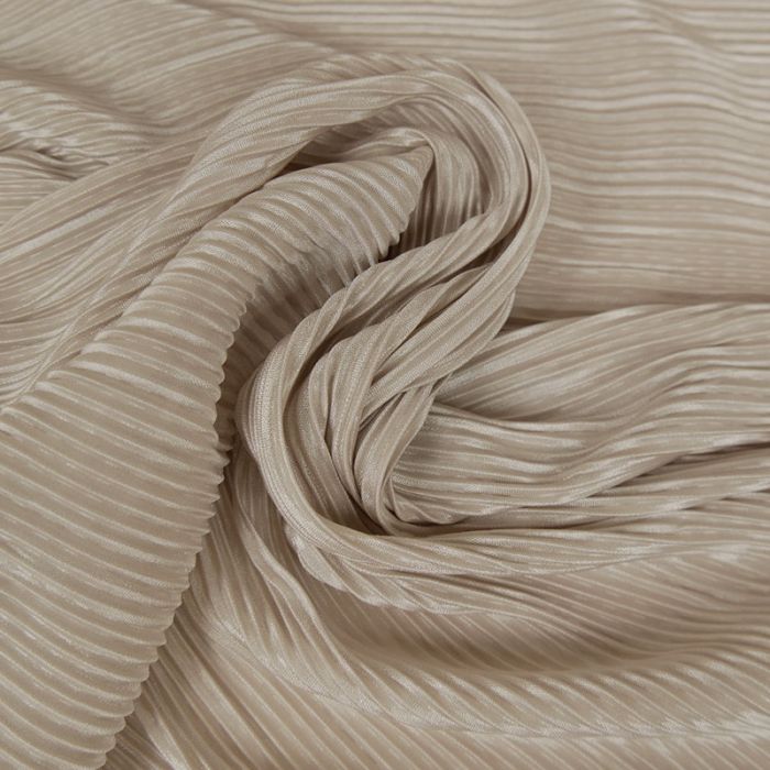 Tissu plissé beige - jupe plissé