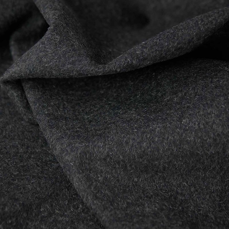 Tissu lainage alpaga haute couture - gris anthracite