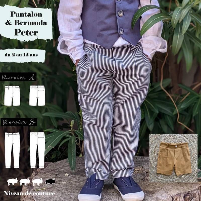 Patron de Couture Pantalon ou Bermuda Peter - Super Bison