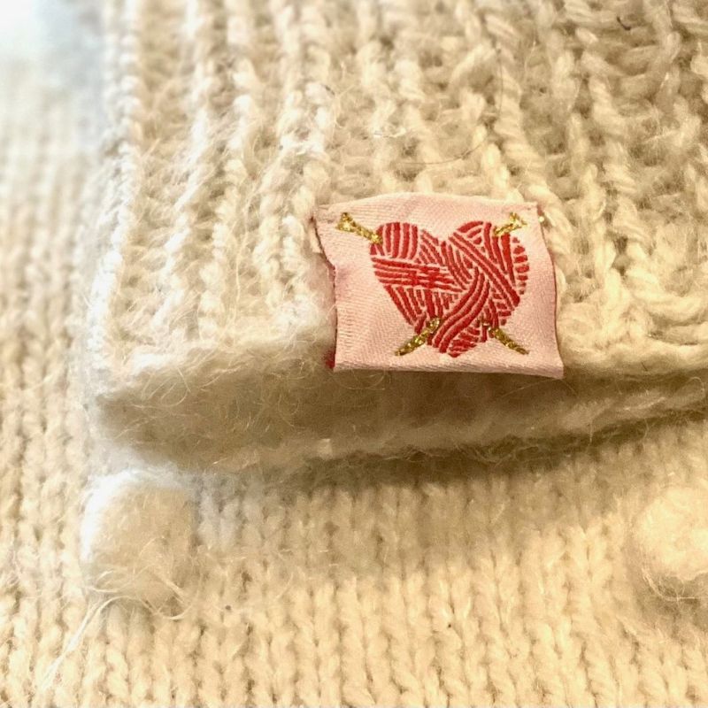Étiquette à coudre "Wool Addict" pliée – Style et originalité