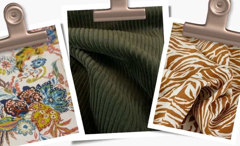 Atelier de la création - Associations de tissus avec nos velours côtelés